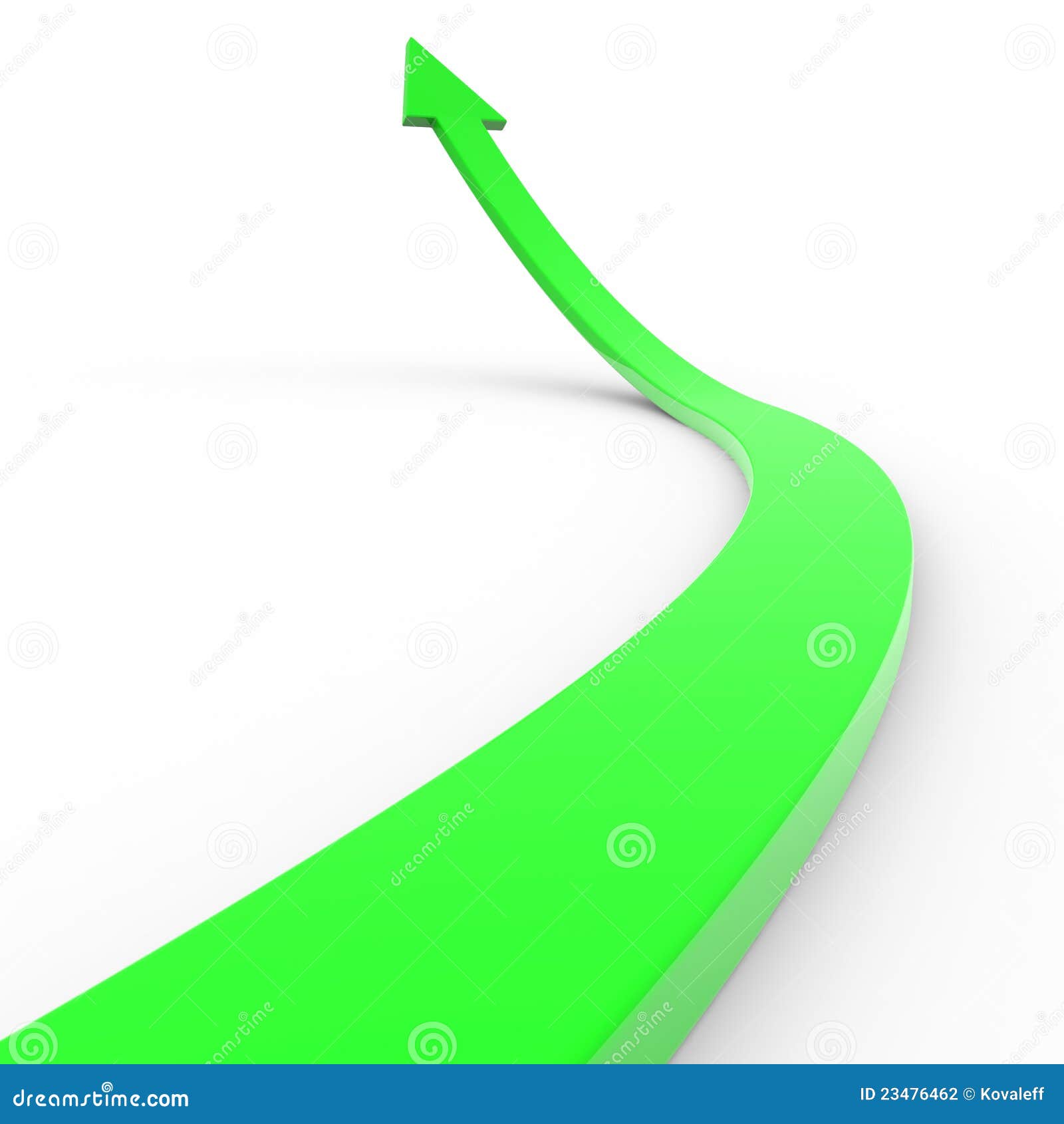 Groene 3d pijl omhoog. stock illustratie. Illustration of doel - 23476462
