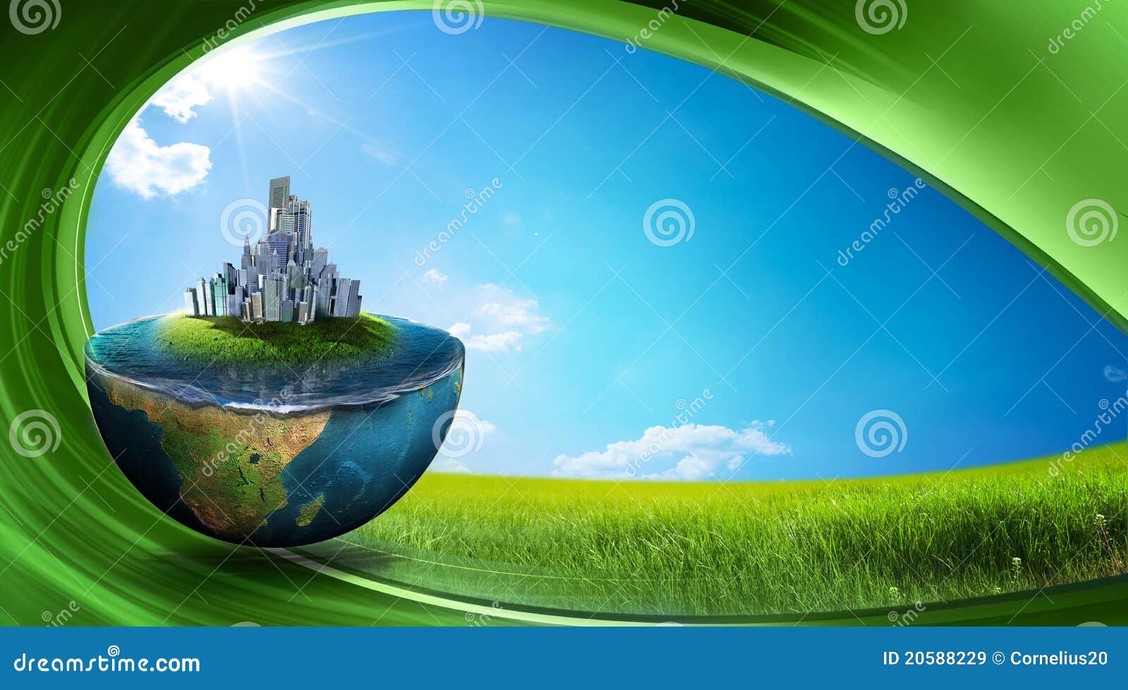 Groene aarde stock illustratie. Illustration of kaart - 20588229