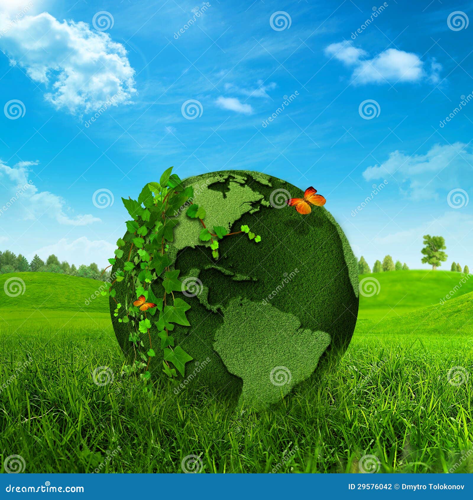 Groene Aarde. stock foto. Image of macht, gras, zorg - 29576042