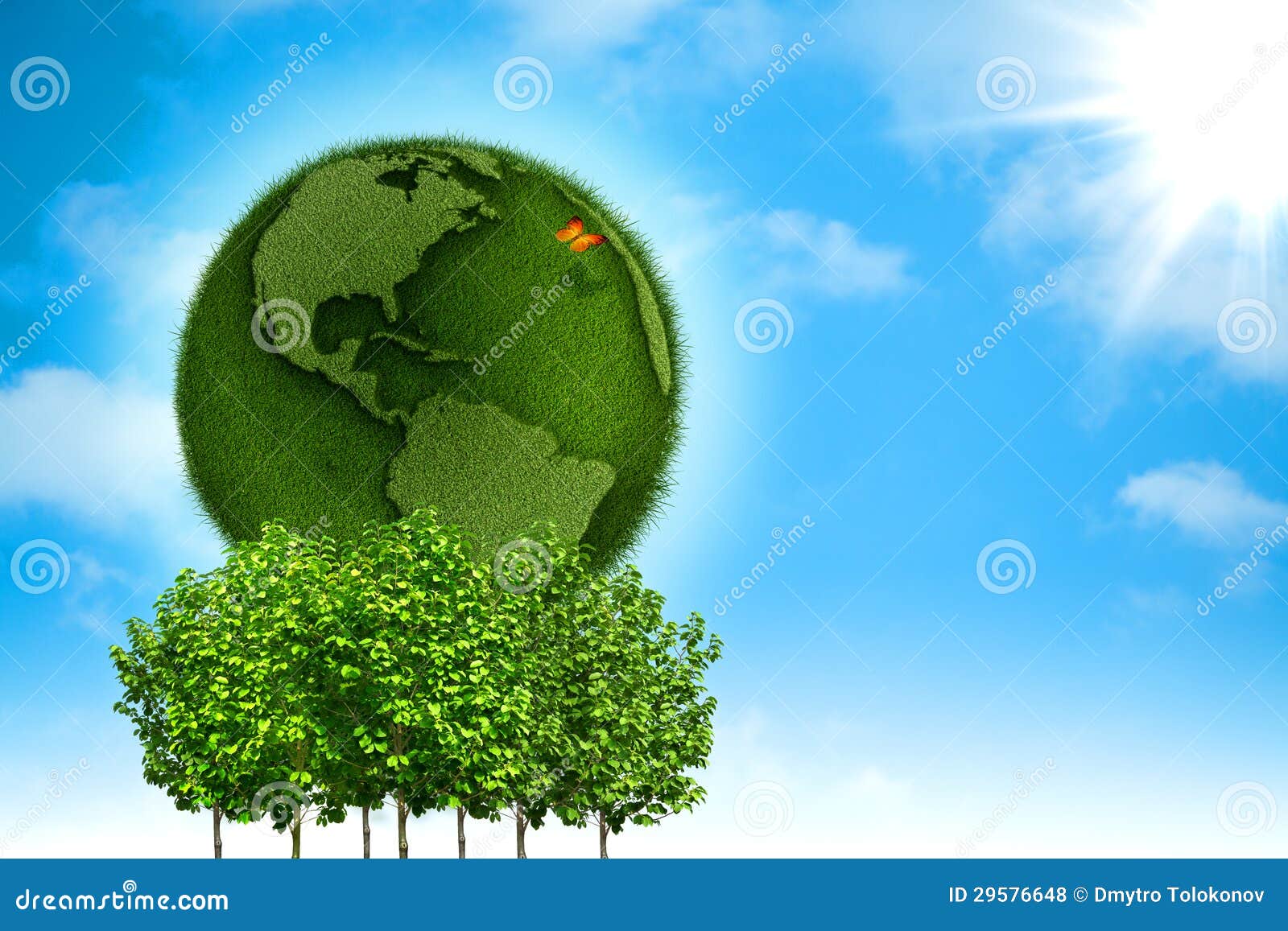 Groene Aarde. stock illustratie. Illustration of macht - 29576648