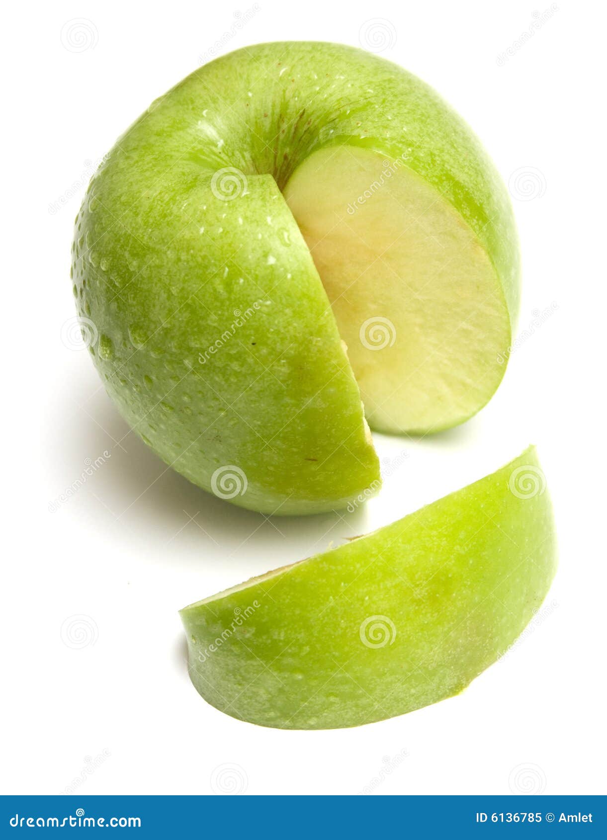 Groene appel 3 stock afbeelding. Image of water, voorwerp - 6136785