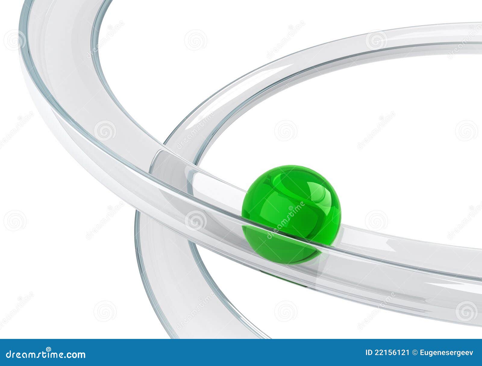 Groene Bal Die Neer Op Het Schroefdienblad Rolt Stock Illustratie ...