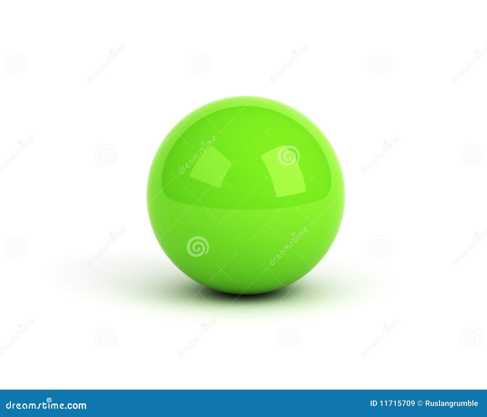 Groene bal over wit stock illustratie. Illustration of speelgoed - 11715709