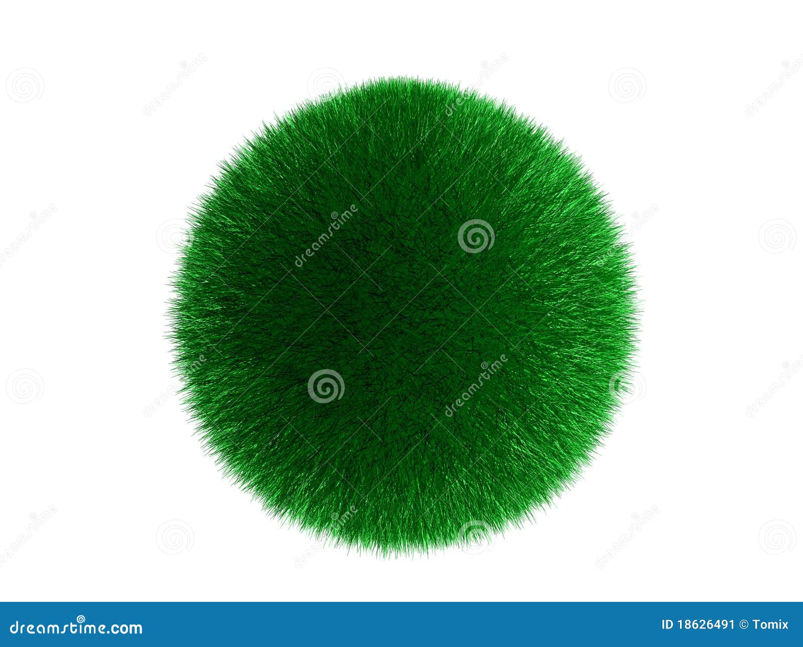 Groene bal van pluis stock illustratie. Illustration of onderaan - 18626491
