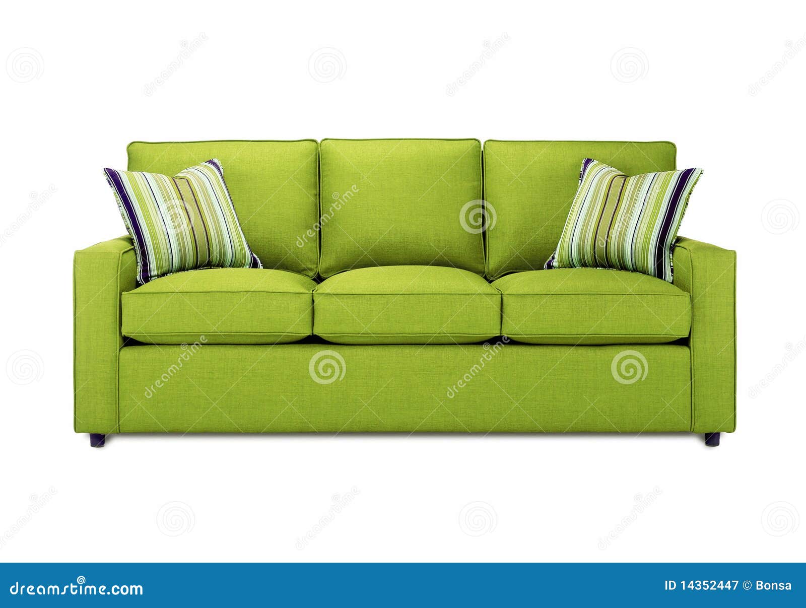 Groene bank stock afbeelding. Image of leer, levensonderhoud - 14352447