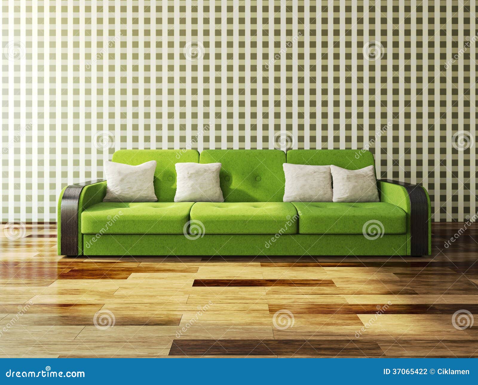 Groene bank stock illustratie. Illustration of comfortabel - 37065422