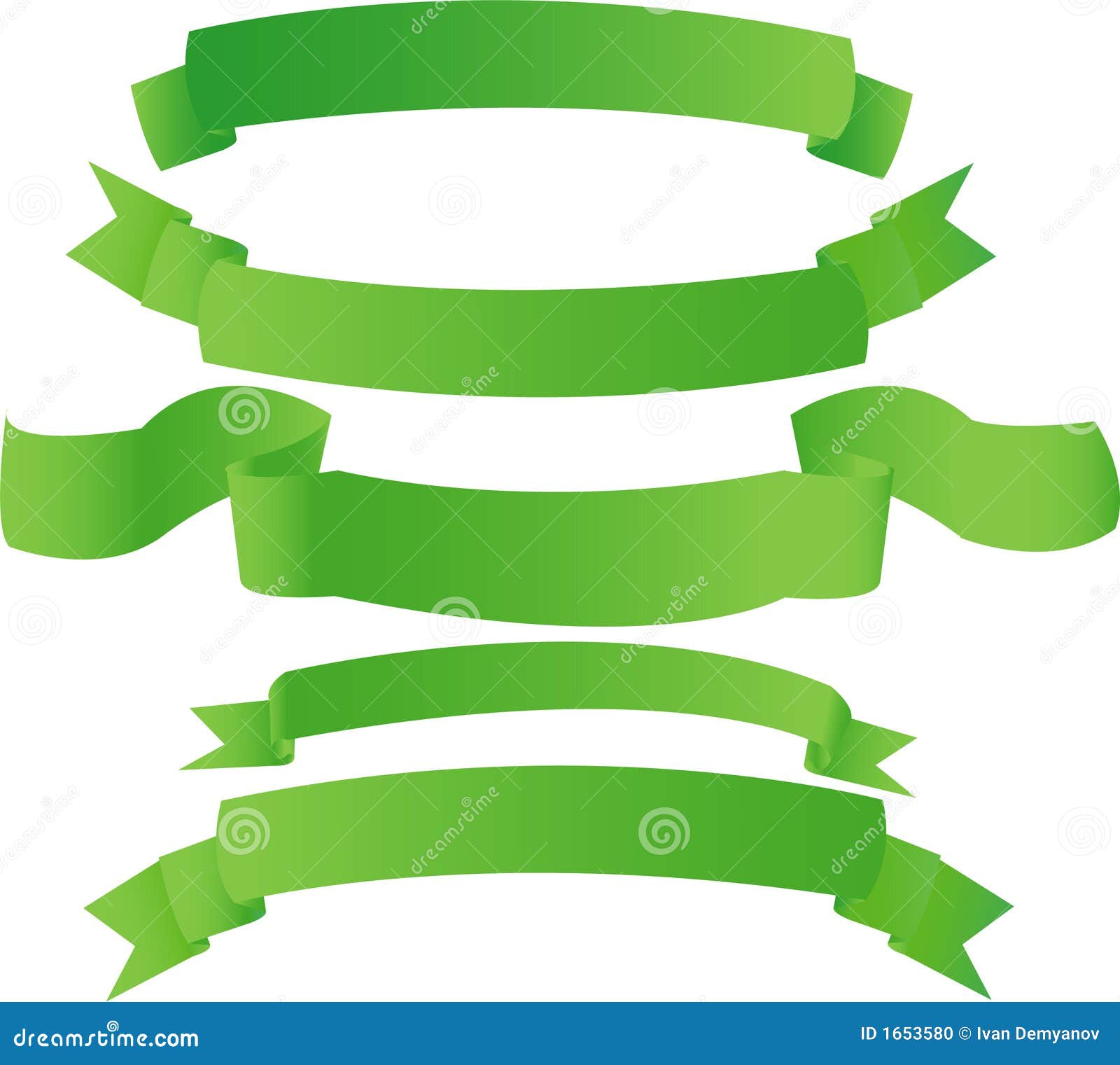 Groene banners vector illustratie. Illustration of viering - 1653580