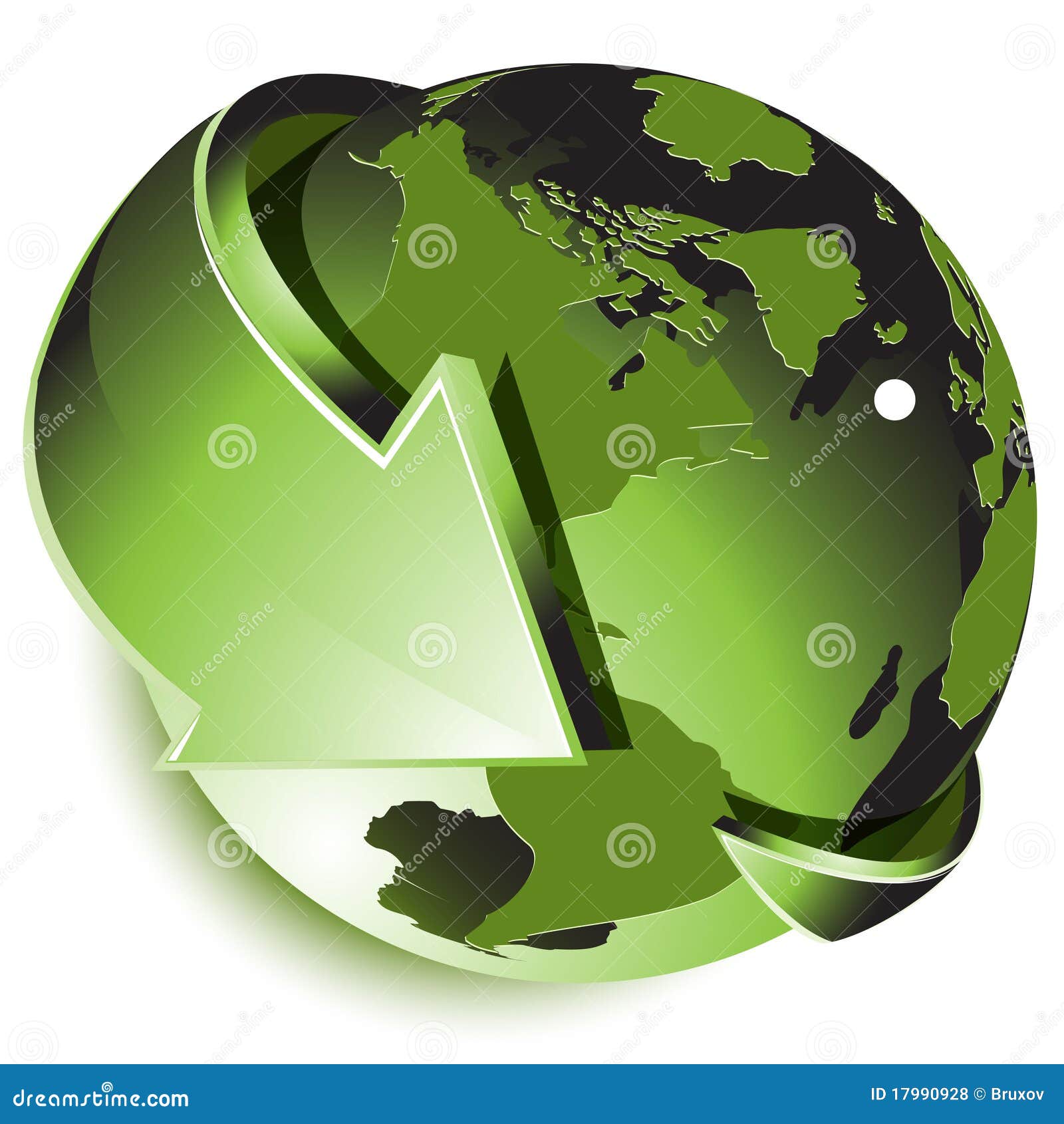 Groene bol vector illustratie. Illustration of begrip - 17990928