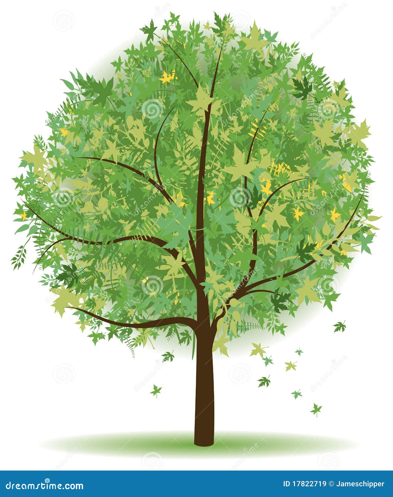Groene boom vector illustratie. Illustration of milieu - 17822719
