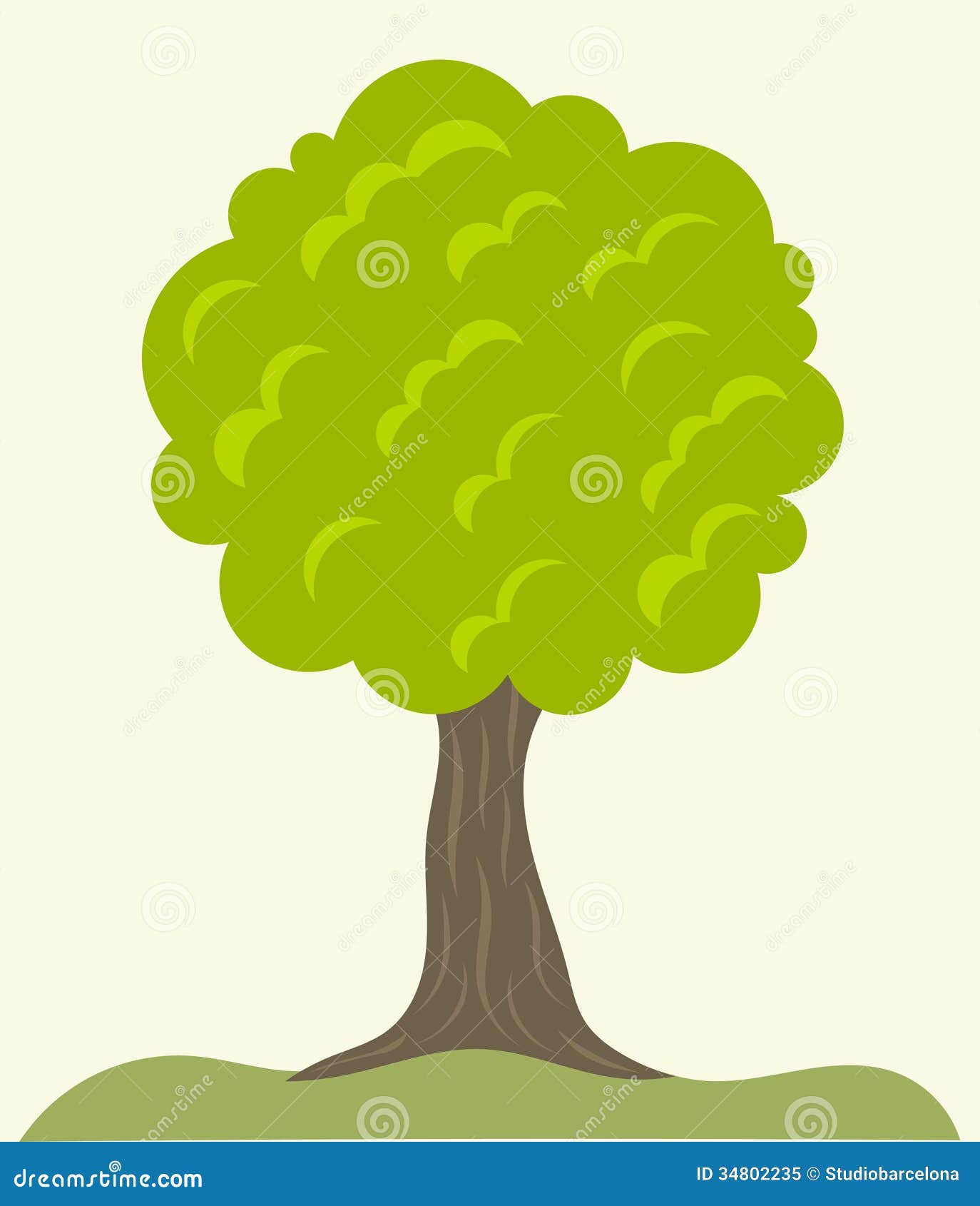 Groene boom vector illustratie. Illustration of samenvatting - 34802235