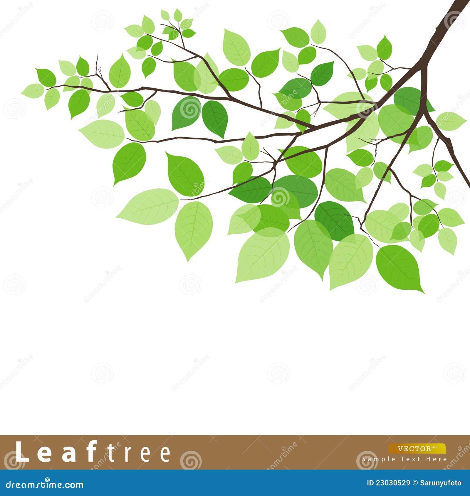 Groene De Boom Vectorillustratie Van Het Blad Vector Illustratie ...