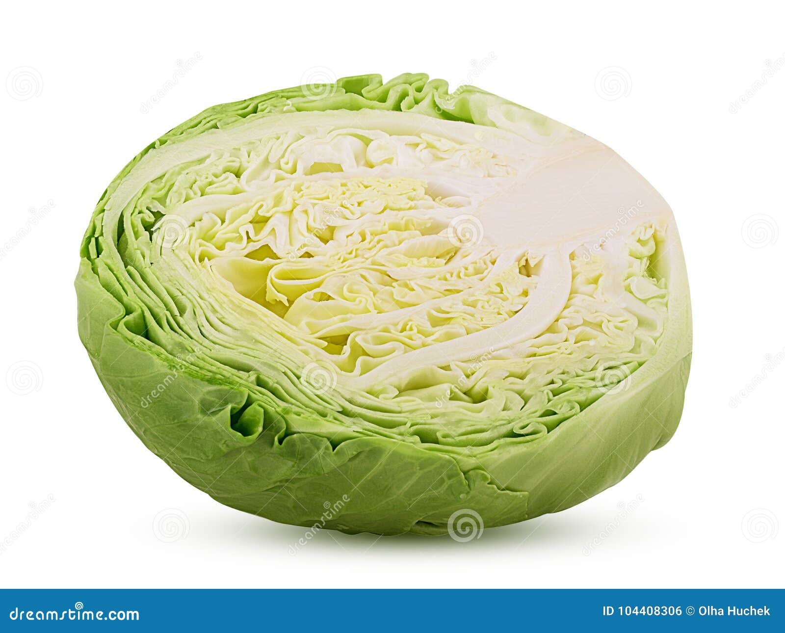 Groene Die Kool in De Helft Wordt Gesneden Stock Foto - Image of één ...