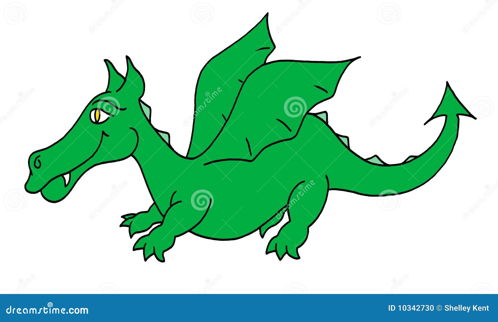 Groene draak stock illustratie. Illustration of tekeningen - 10342730