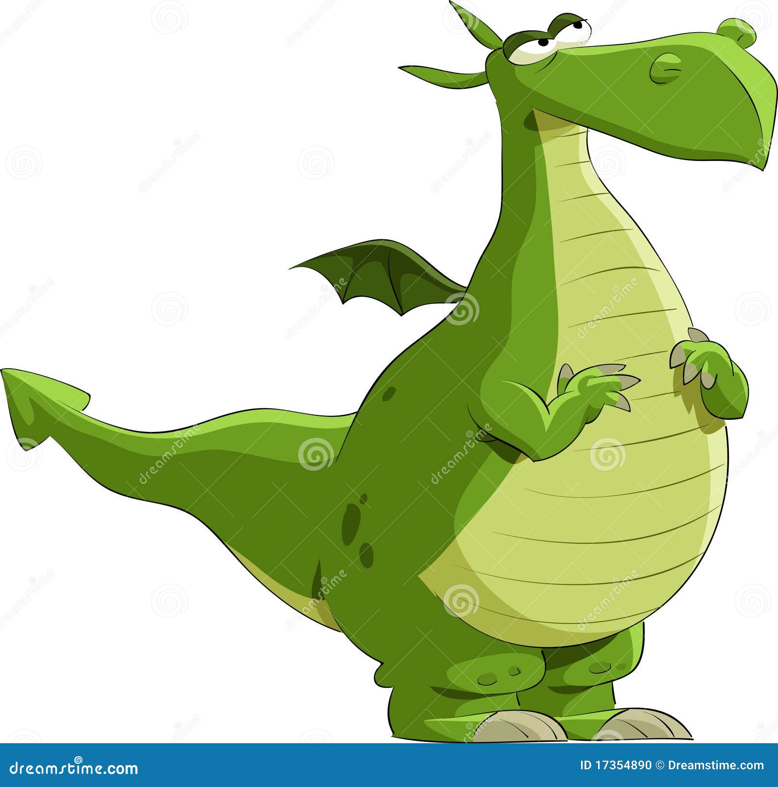 Groene draak vector illustratie. Illustration of onbestaand - 17354890