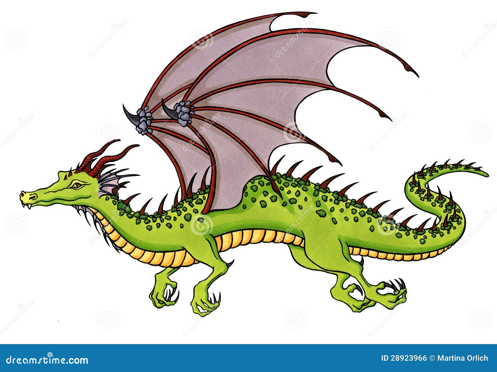 Groene Draak stock illustratie. Illustration of fantasie - 28923966