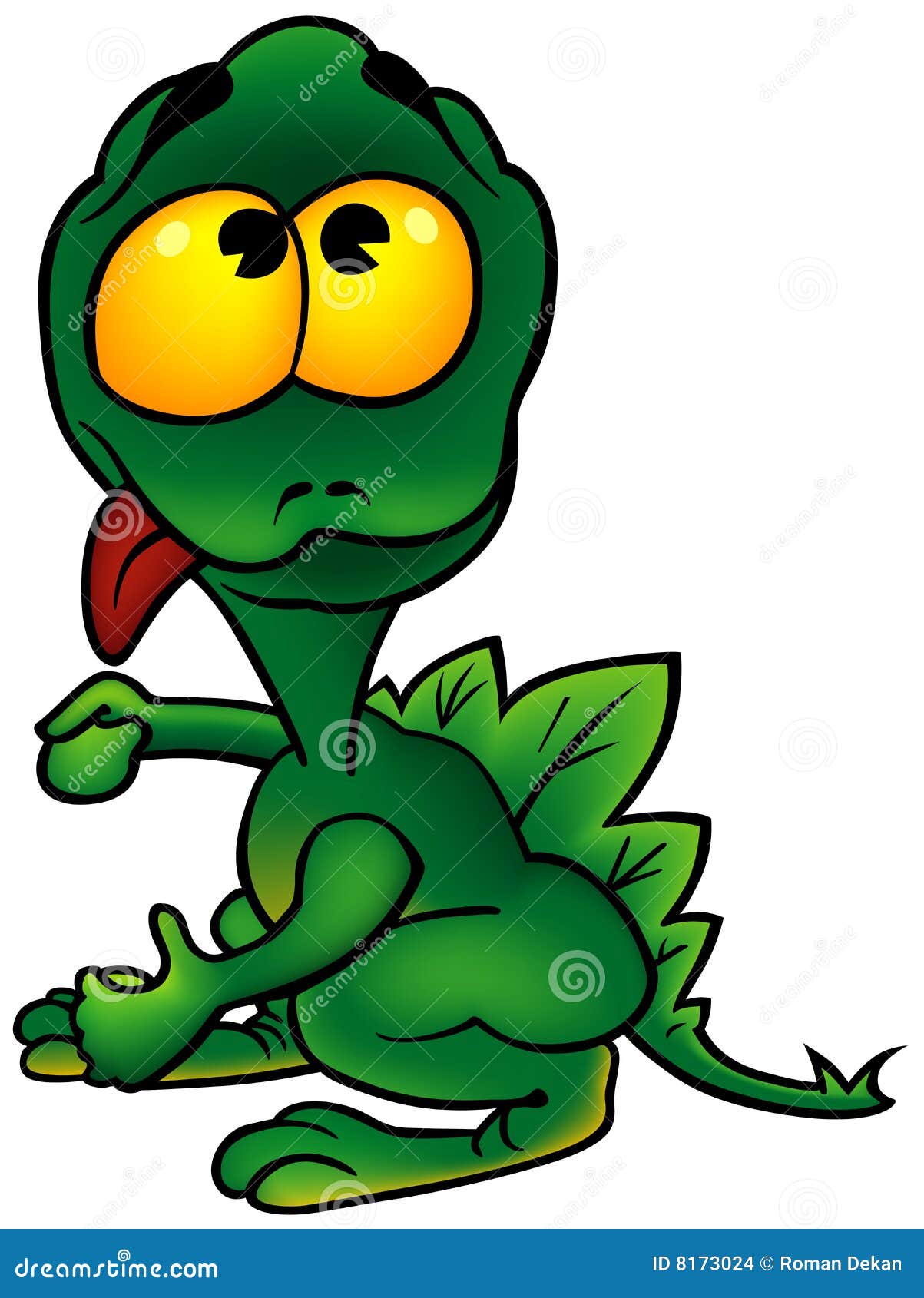 Groene Draak vector illustratie. Illustration of grappig - 8173024