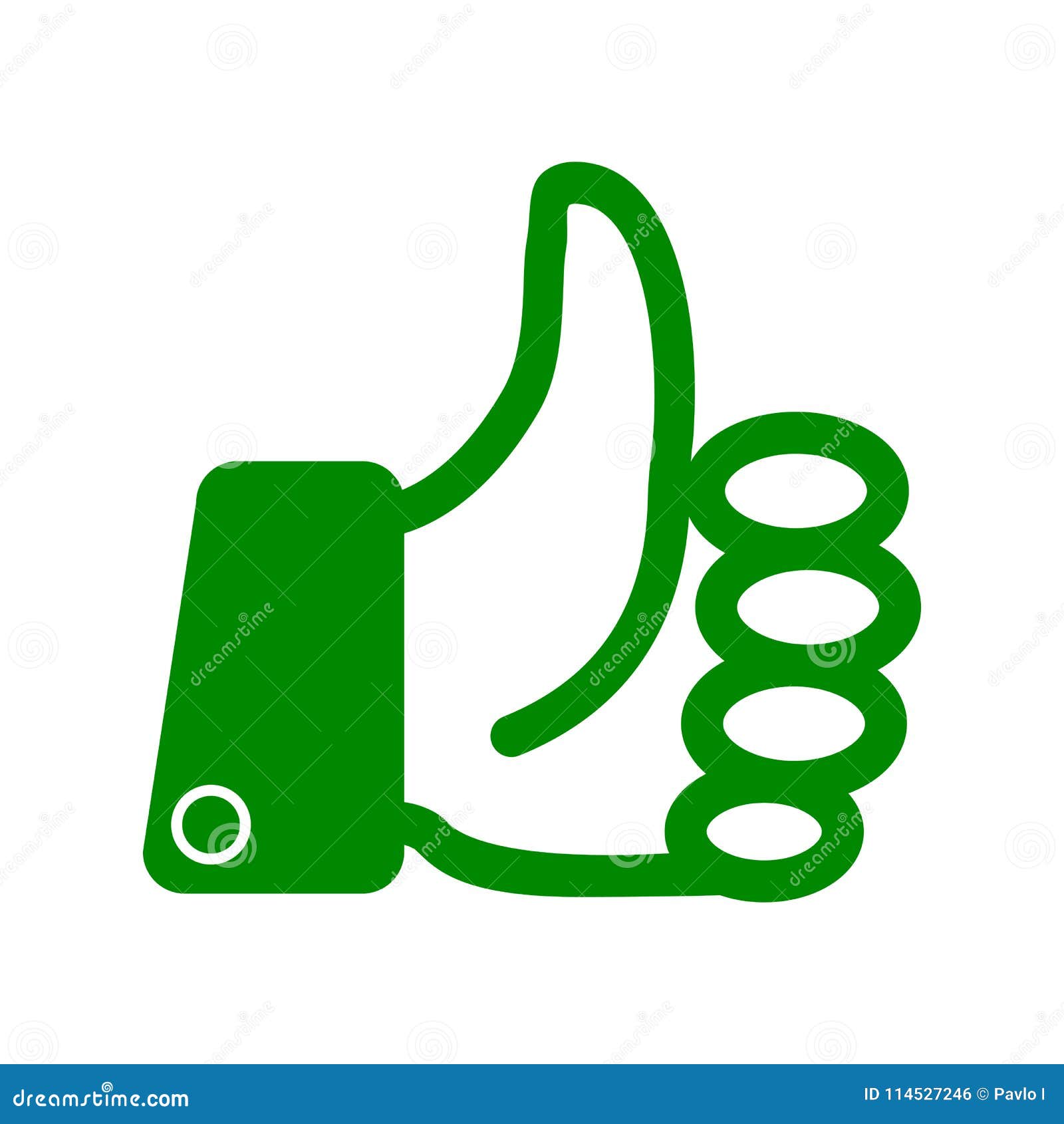 Groene Duim Omhoog, Houd Ik Van Het, Ja - Vector Vector Illustratie ...