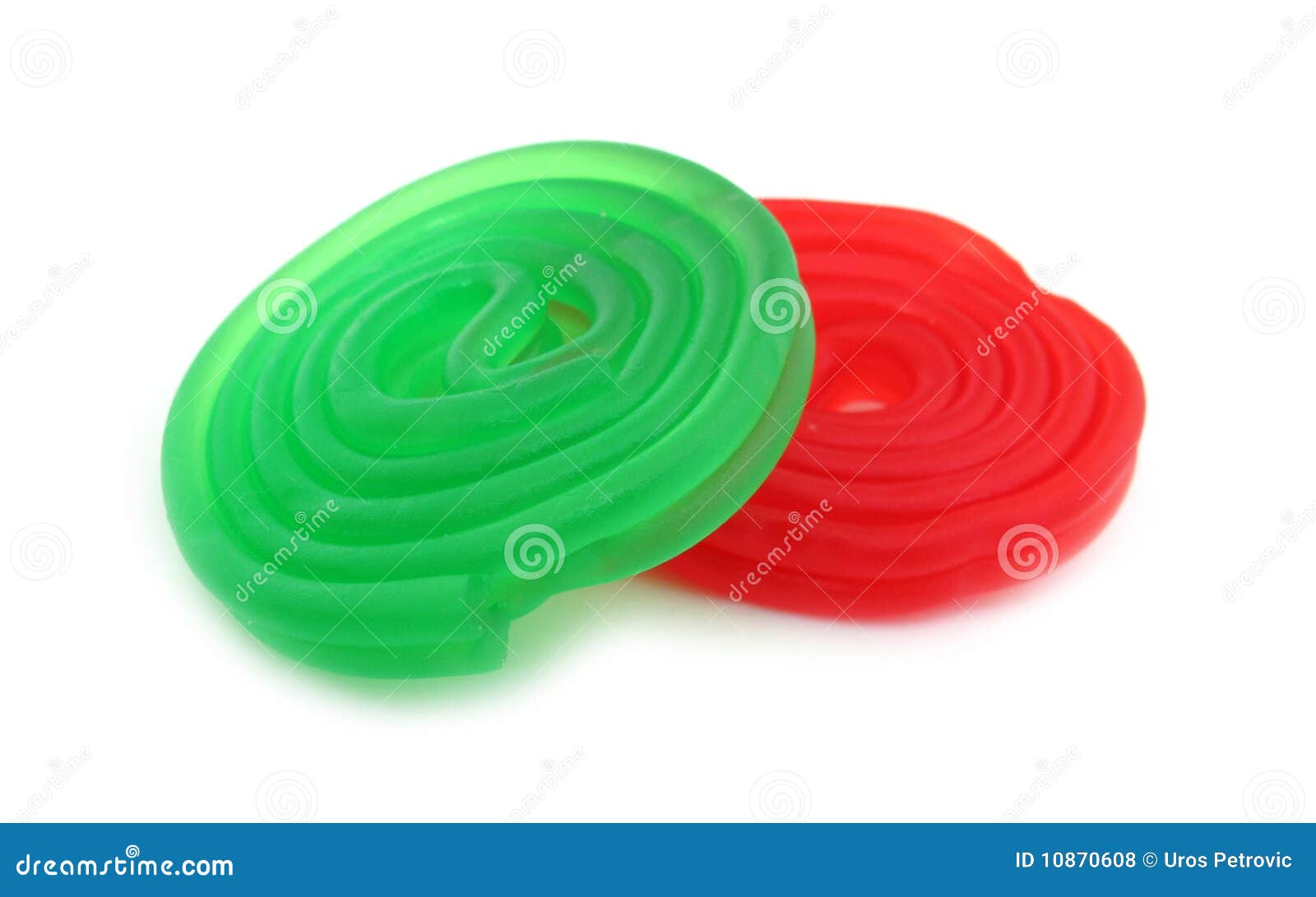 Groene En Rode Kleverige Snoepjes Stock Foto - Image of ongezond ...