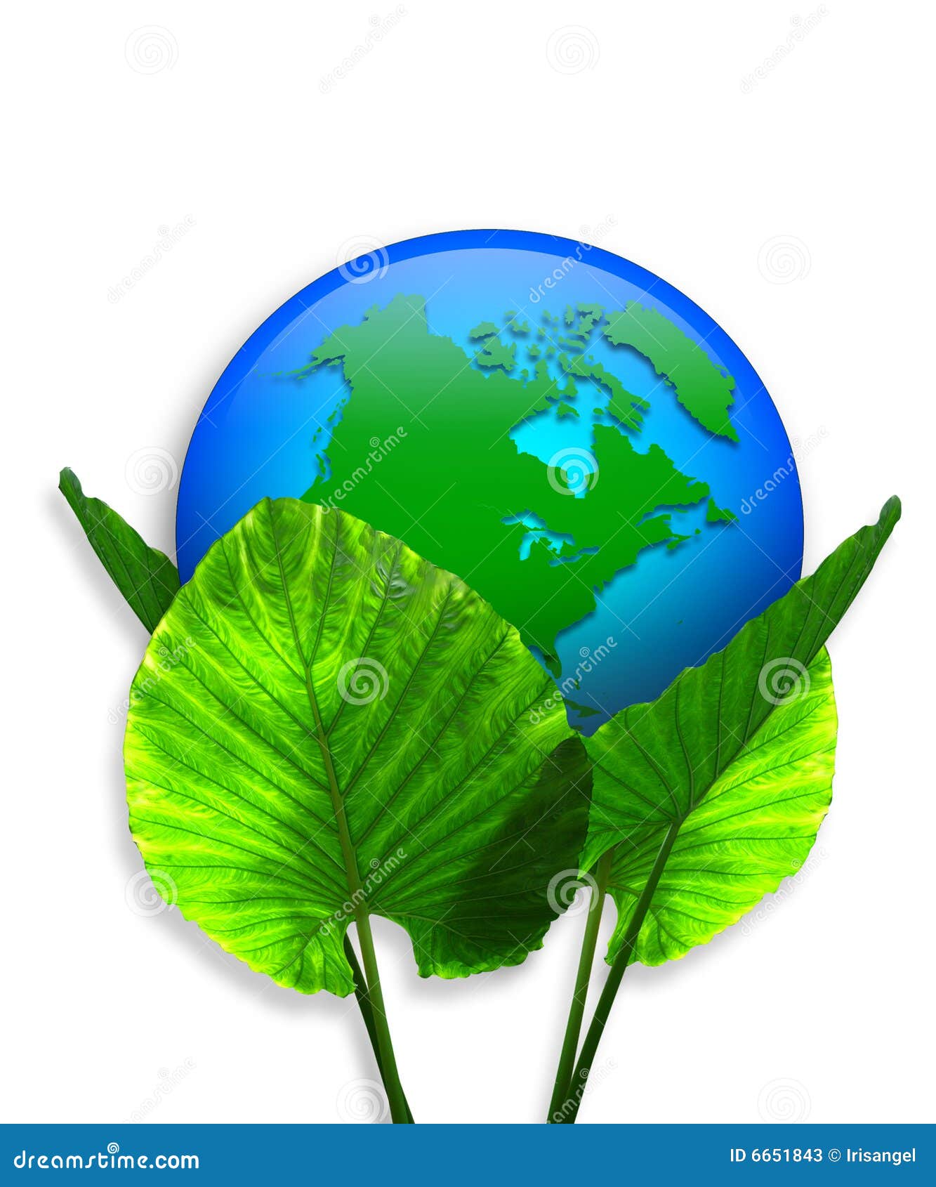 Groene Grafische 3D Van De Ecologie Van De Aarde Stock Illustratie ...