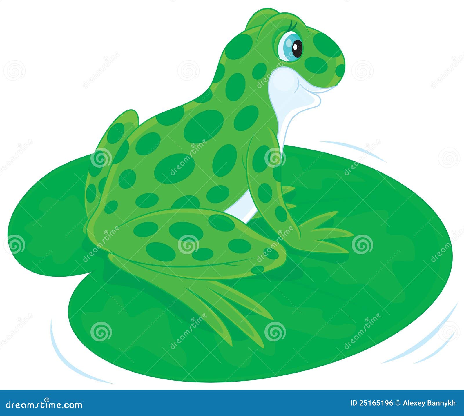 Groene Kikker vector illustratie. Illustration of lelie - 25165196