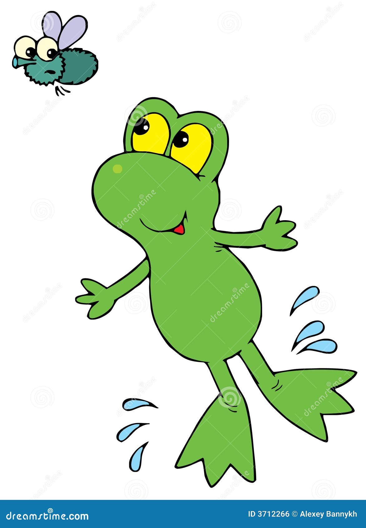 Groene Kikker (vector Klem-kunst) Vector Illustratie - Illustration of ...