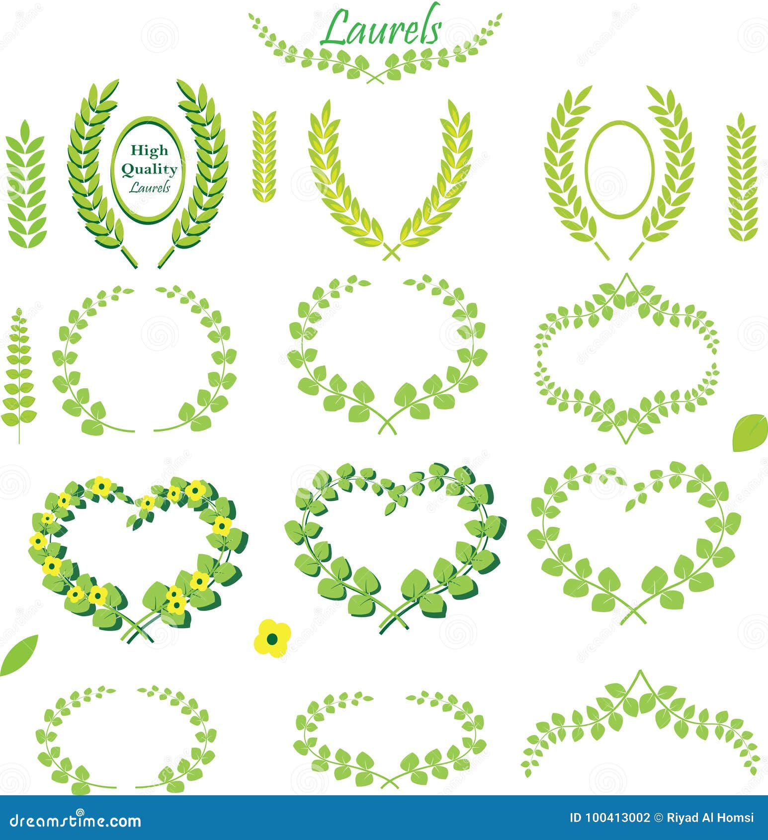 Groene Kroon En Recht Blad Laurels En Bloemen Vector Illustratie ... Groene Kroon En Recht Blad Laurels En Bloemen Vector Illustratie ...