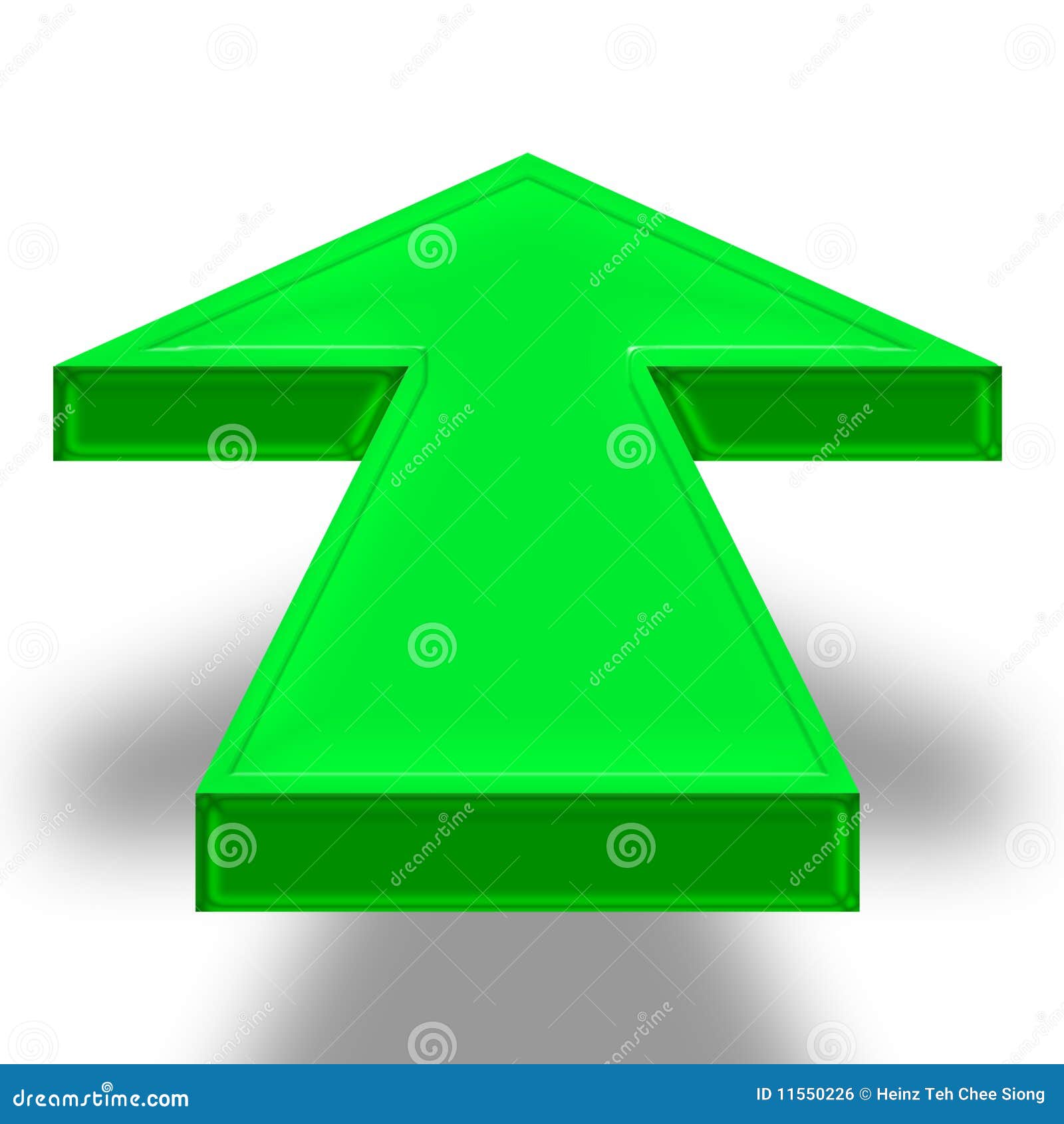 Groene pijl stock illustratie. Illustration of teken - 11550226