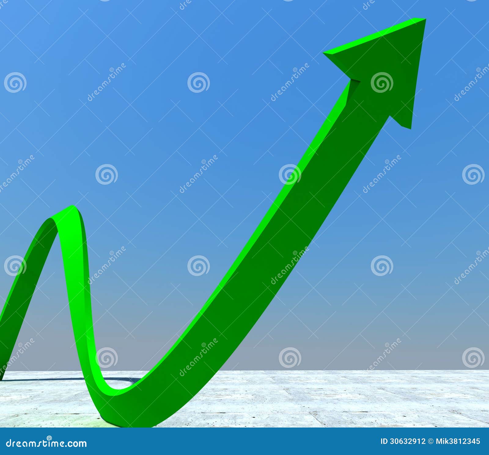 Groene pijl stock illustratie. Illustration of recycling - 30632912