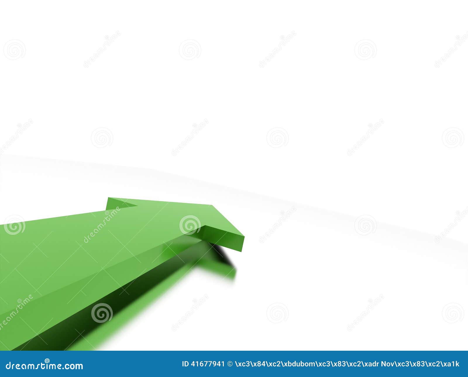 Groene pijl met bezinning stock illustratie. Illustration of rood ...