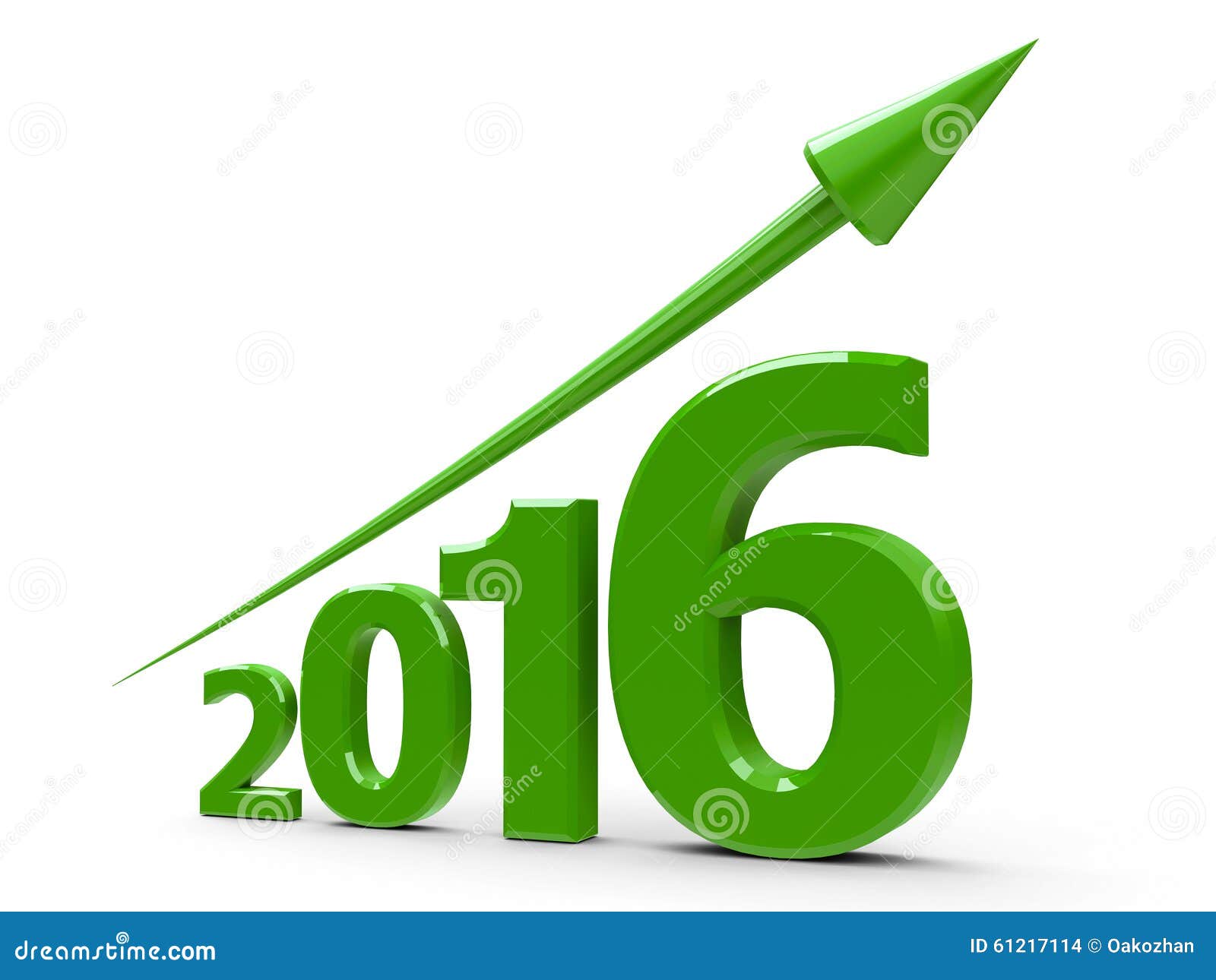 Groene Pijl Omhoog Met 2016 Stock Illustratie - Illustration of zaken ...