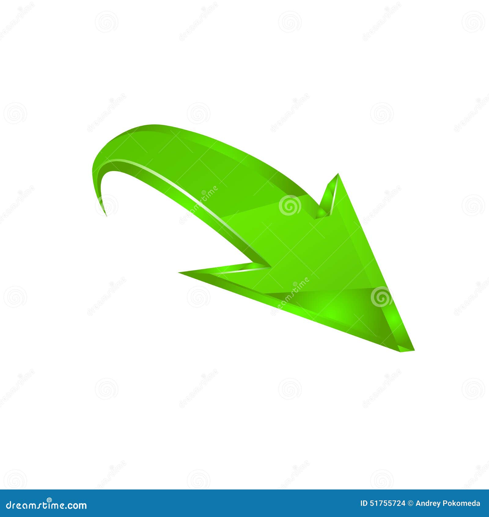 Groene pijl Vector vector illustratie. Illustration of perspectief ...
