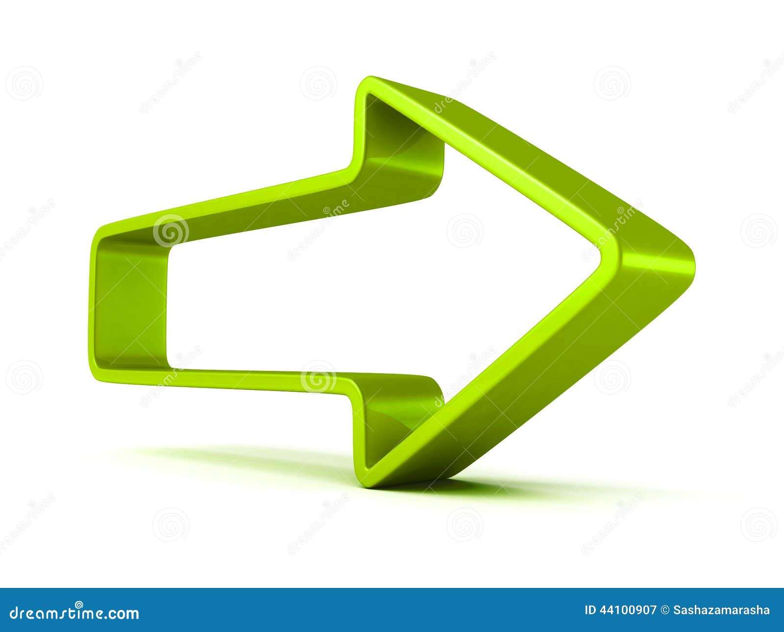 Groene Pijl Vooruit Op Witte Achtergrond Stock Illustratie ...