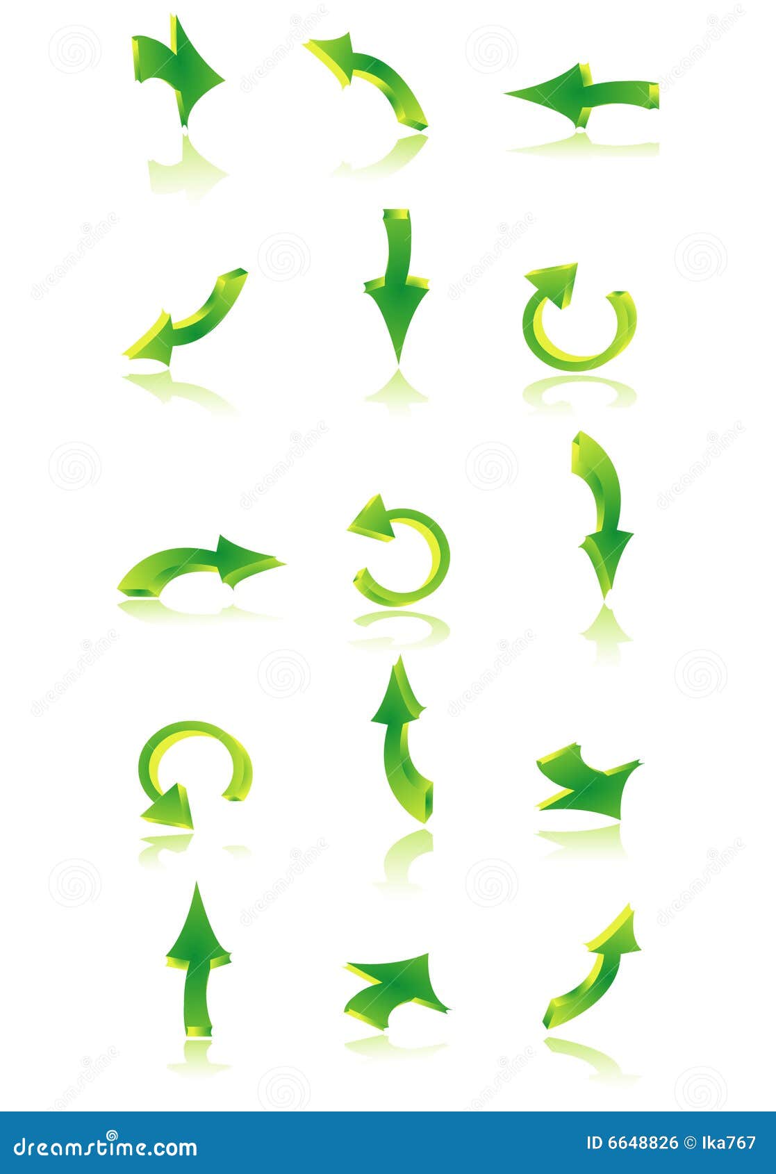 Groene pijlen vector illustratie. Illustration of ontwerp - 6648826