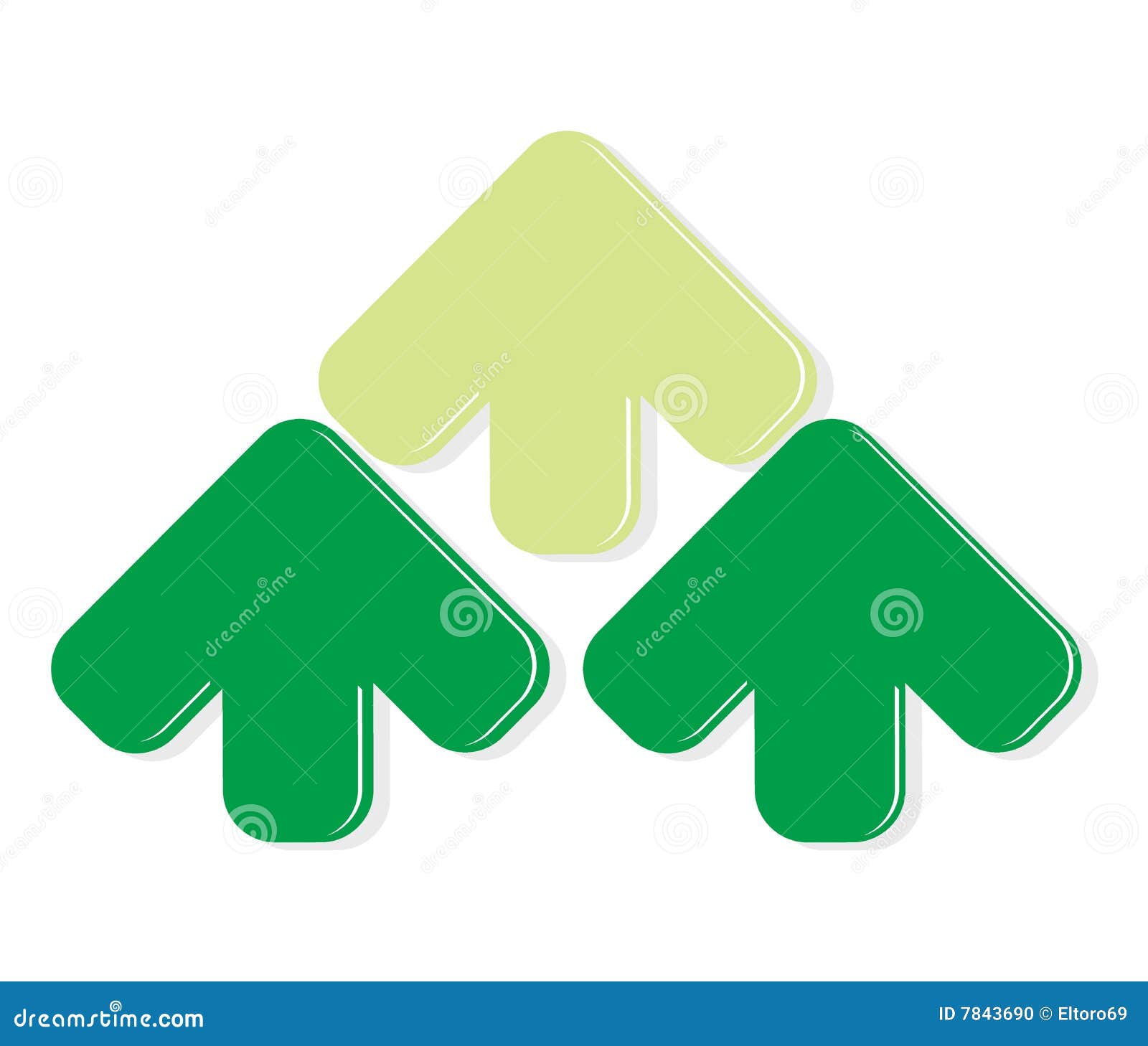 Groene pijlen vector illustratie. Illustration of recht - 7843690