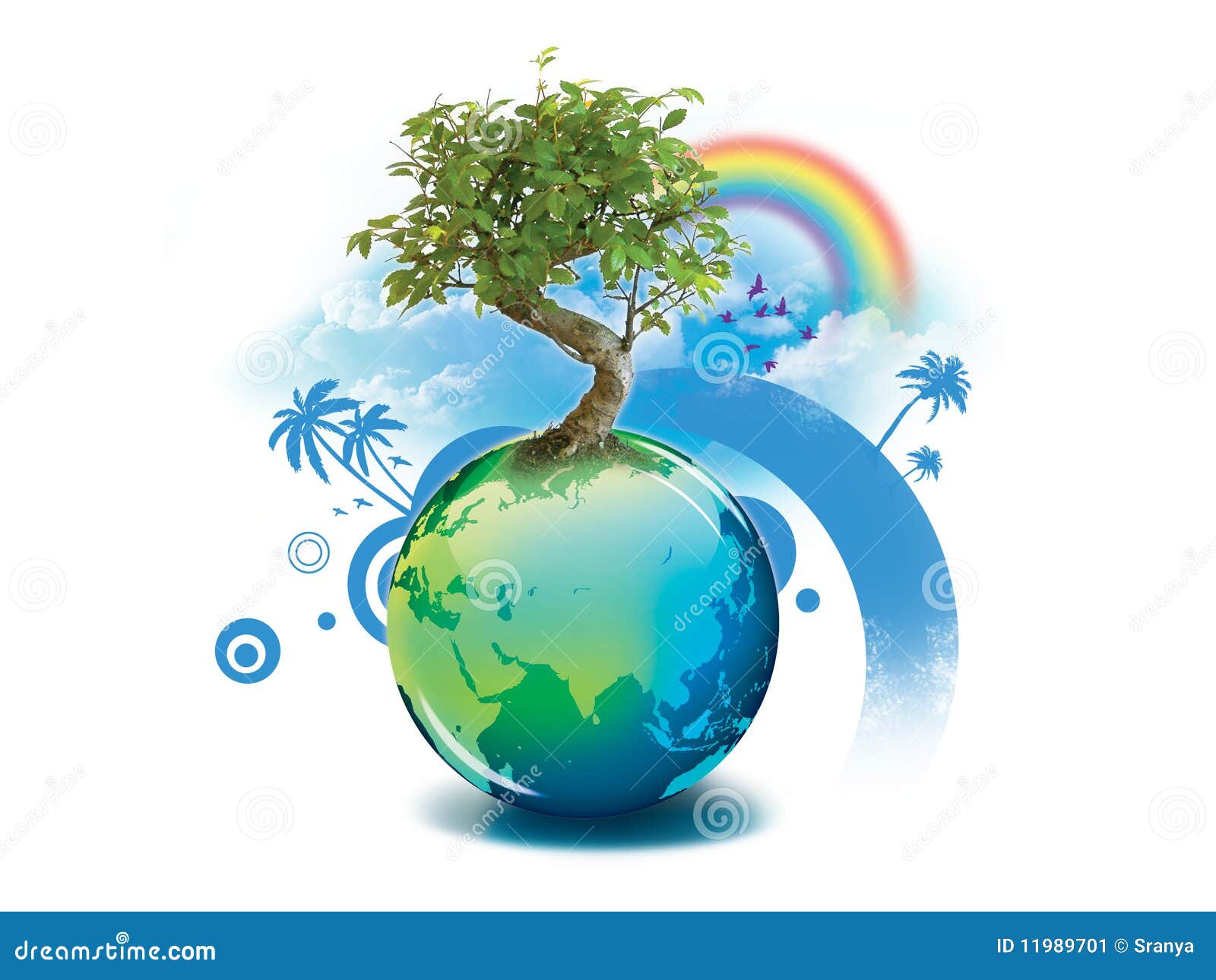 Groene planeet stock illustratie. Illustration of groen - 11989701