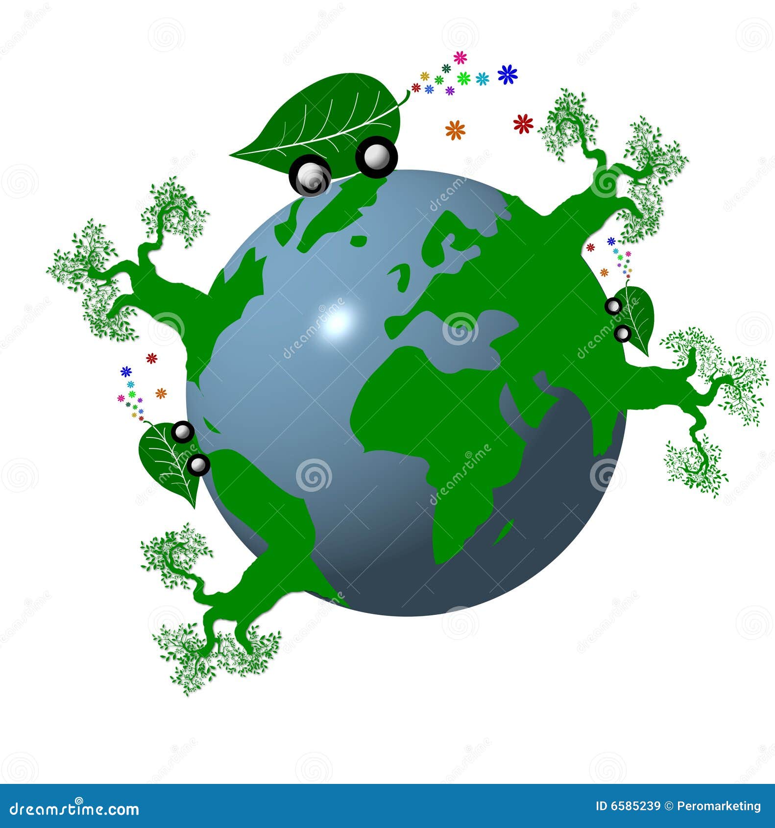 Groene Planeet stock illustratie. Illustration of geïllustreerd - 6585239