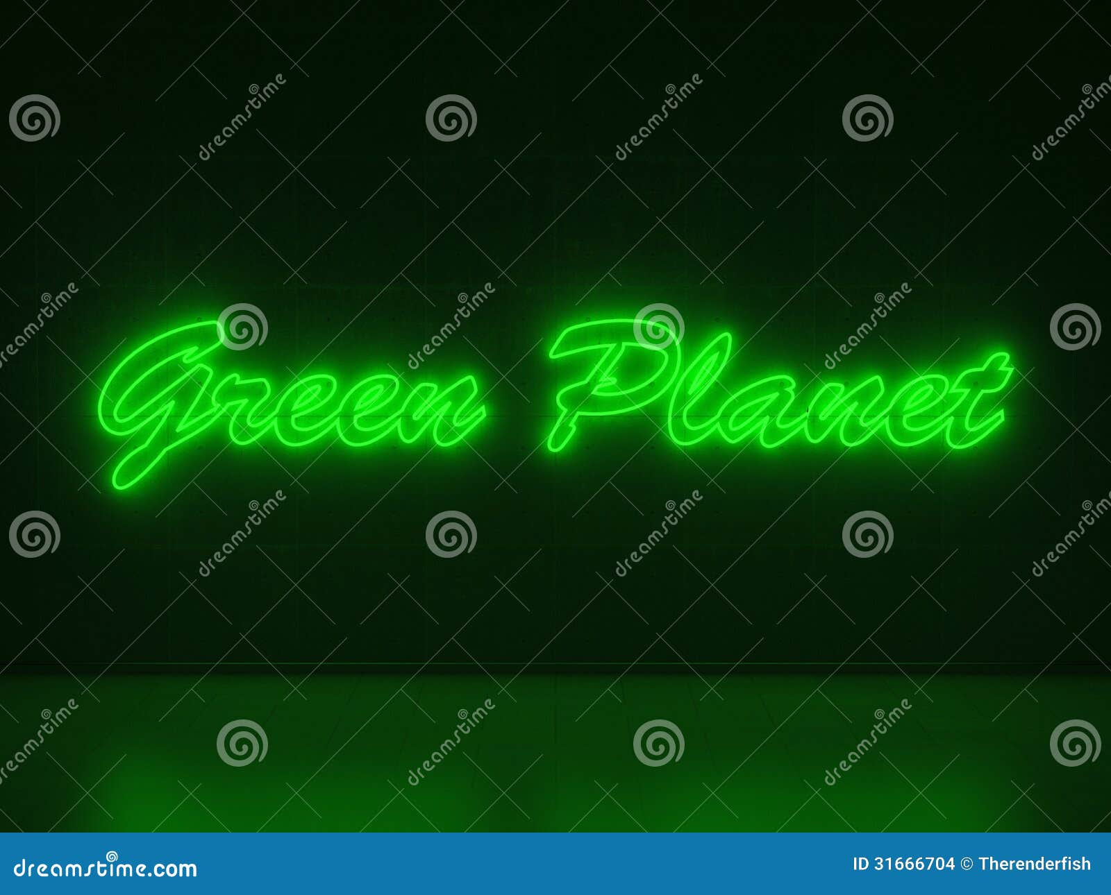 Groene Planeet - De Tekens Van Het Reeksneon Stock Illustratie ...
