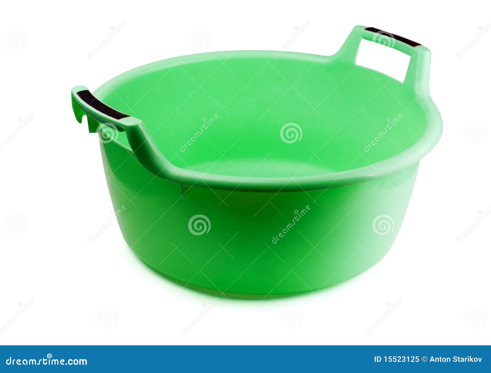 Groene plastic waskom stock afbeelding. Image of gootsteen - 15523125