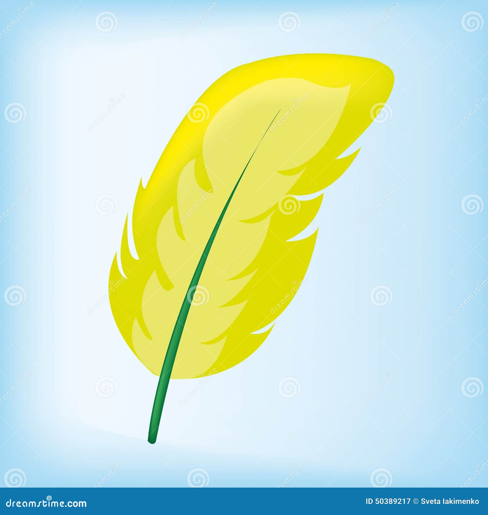 Groene pluim vector illustratie. Illustration of vector - 50389217