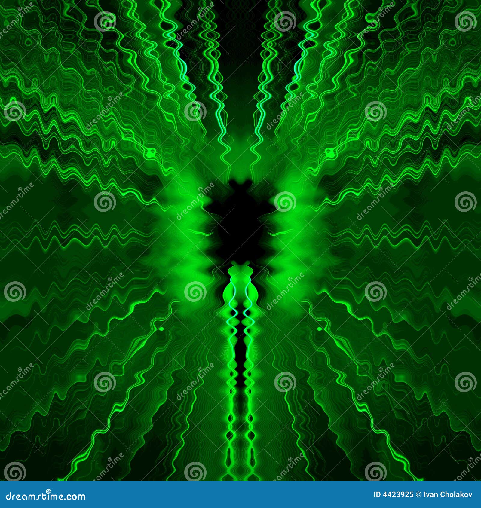 Groene radiogolven stock illustratie. Illustration of verzenden - 4423925