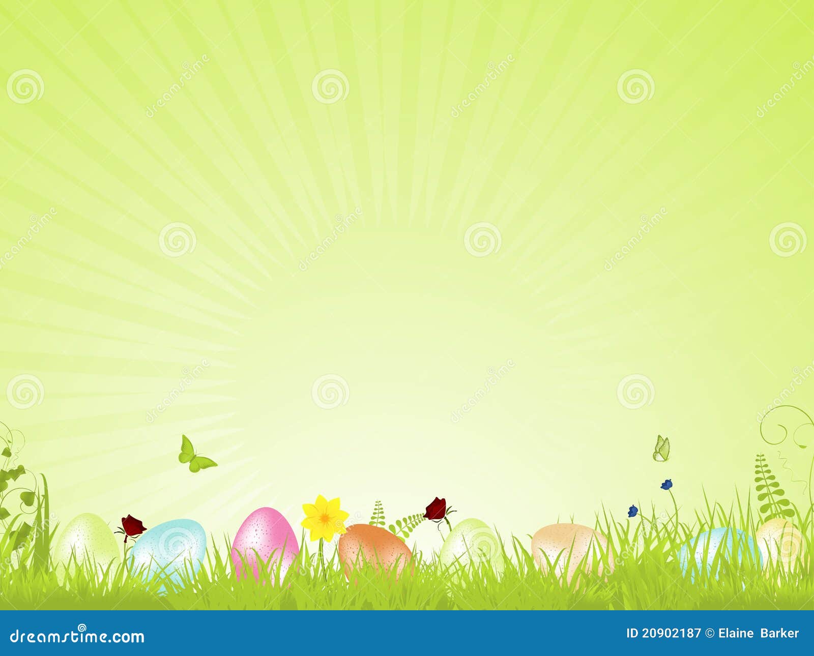 Groene Rustige Pasen Achtergrond Vector Illustratie - Illustration of ...