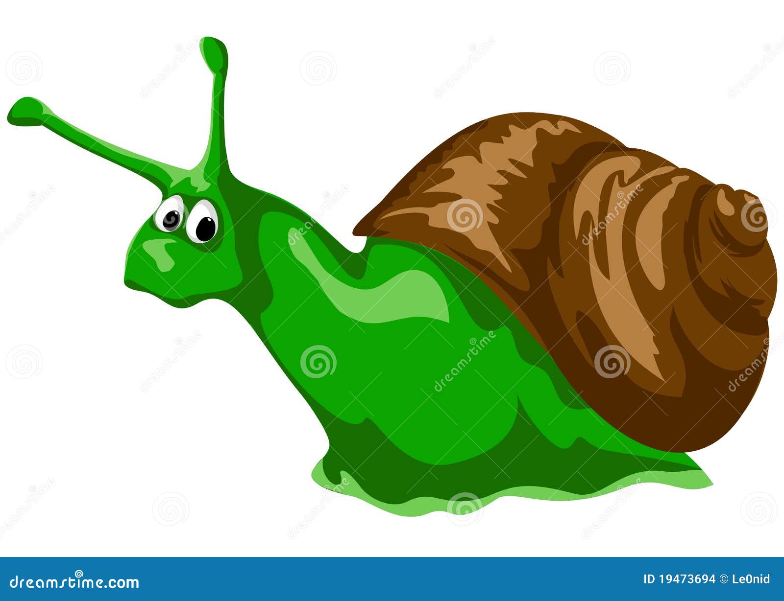 Groene slak vector illustratie. Illustration of beeldverhaal - 19473694