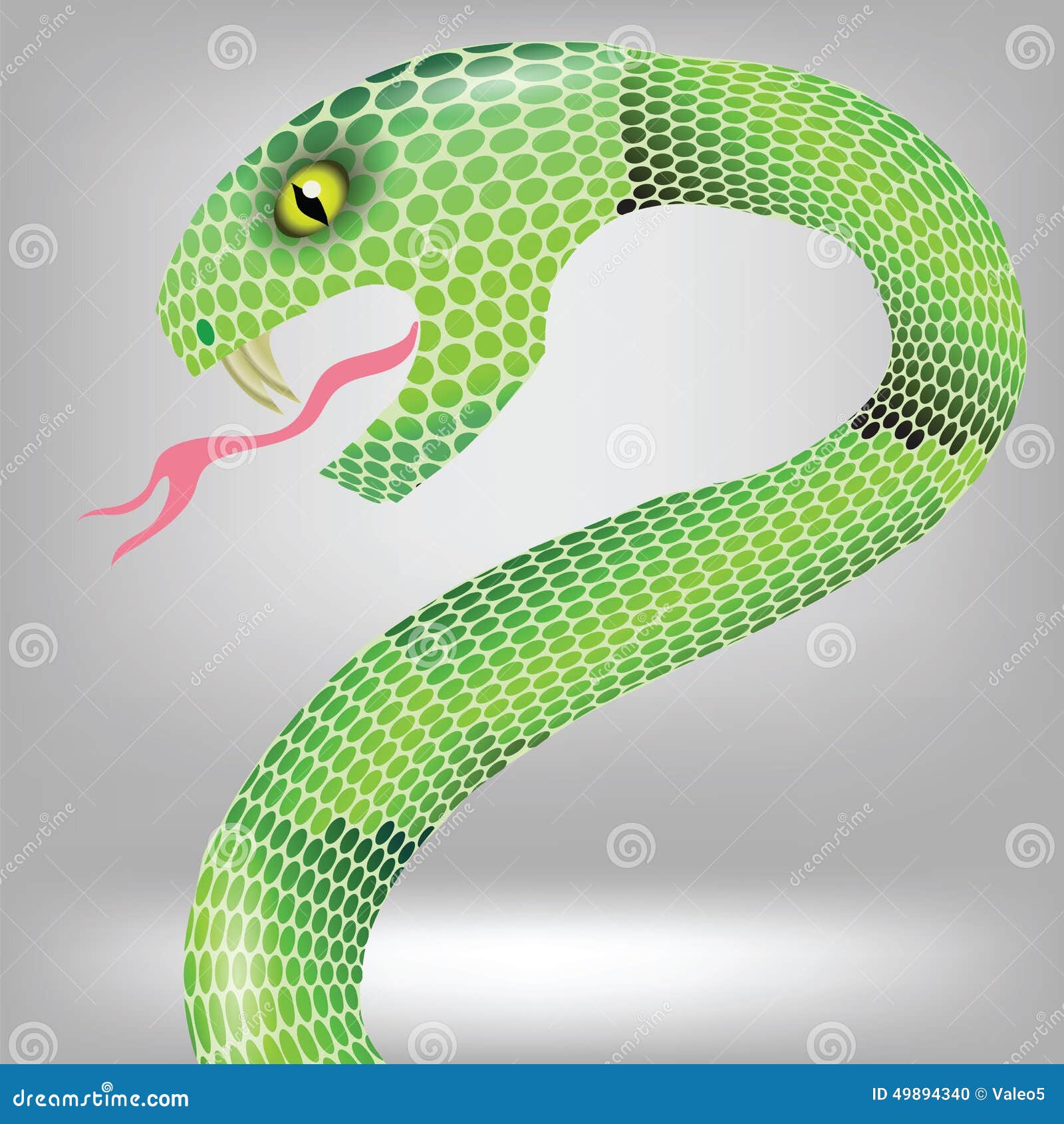 Groene Slang vector illustratie. Illustration of gevaarlijk - 49894340