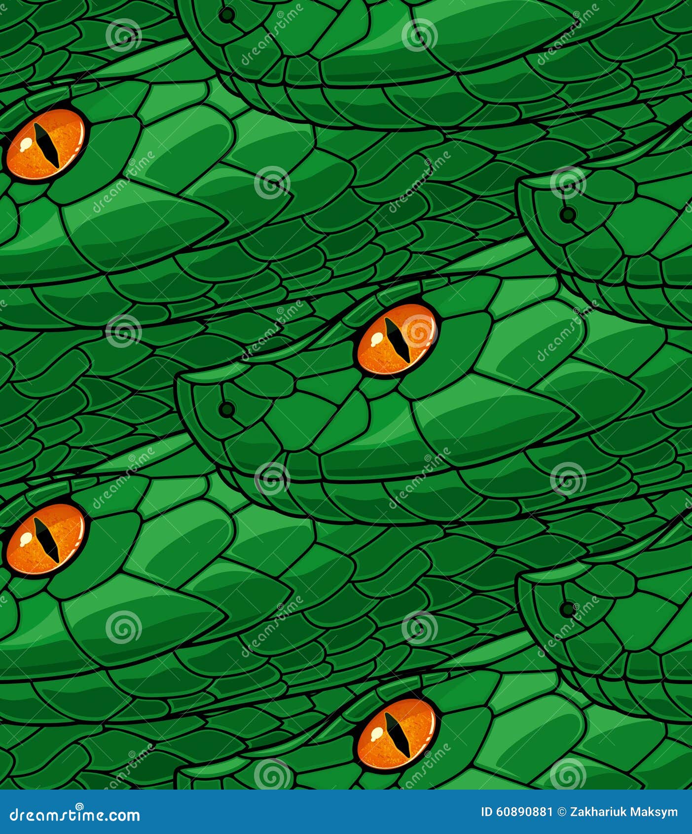 Groene Slang stock illustratie. Illustration of aanval - 60890881