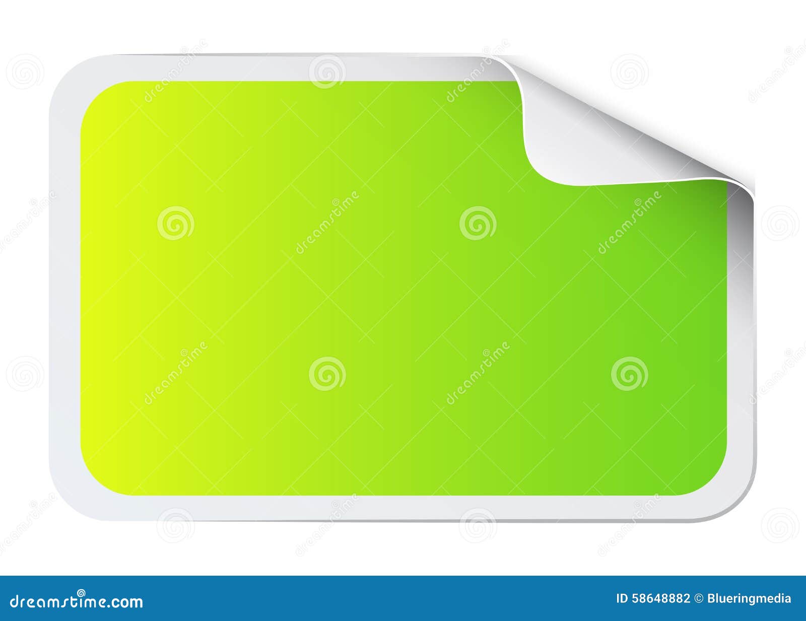 Groene sticker op wit vector illustratie. Illustration of markering ...