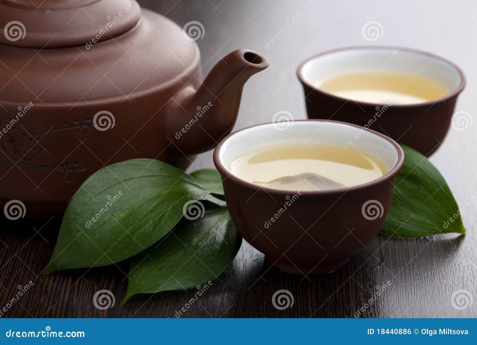 Groene thee stock foto. Image of voordeel, vers, levensstijl - 18440886