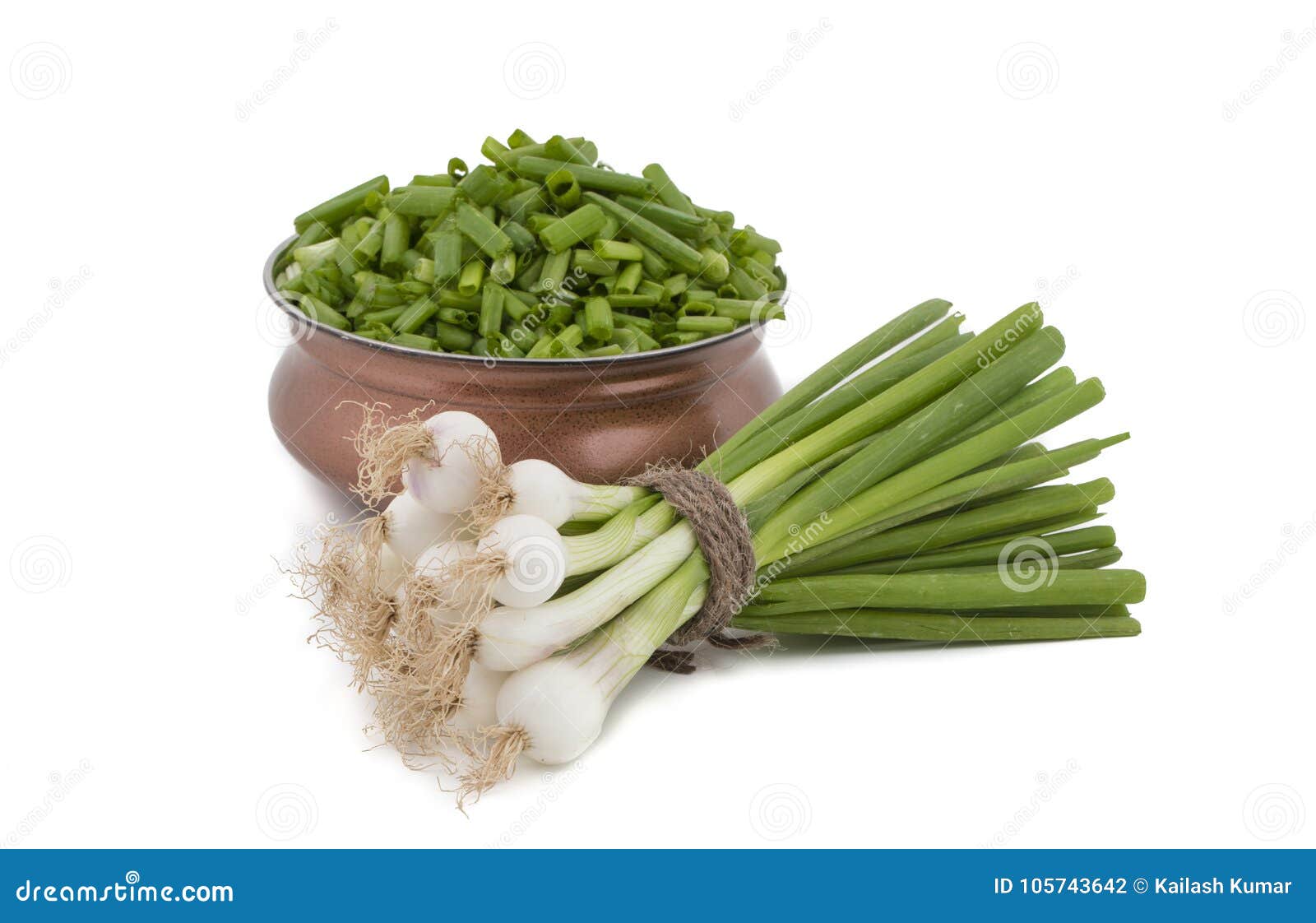 Groene ui stock foto. Image of groep, ingrediënt, vers - 105743642