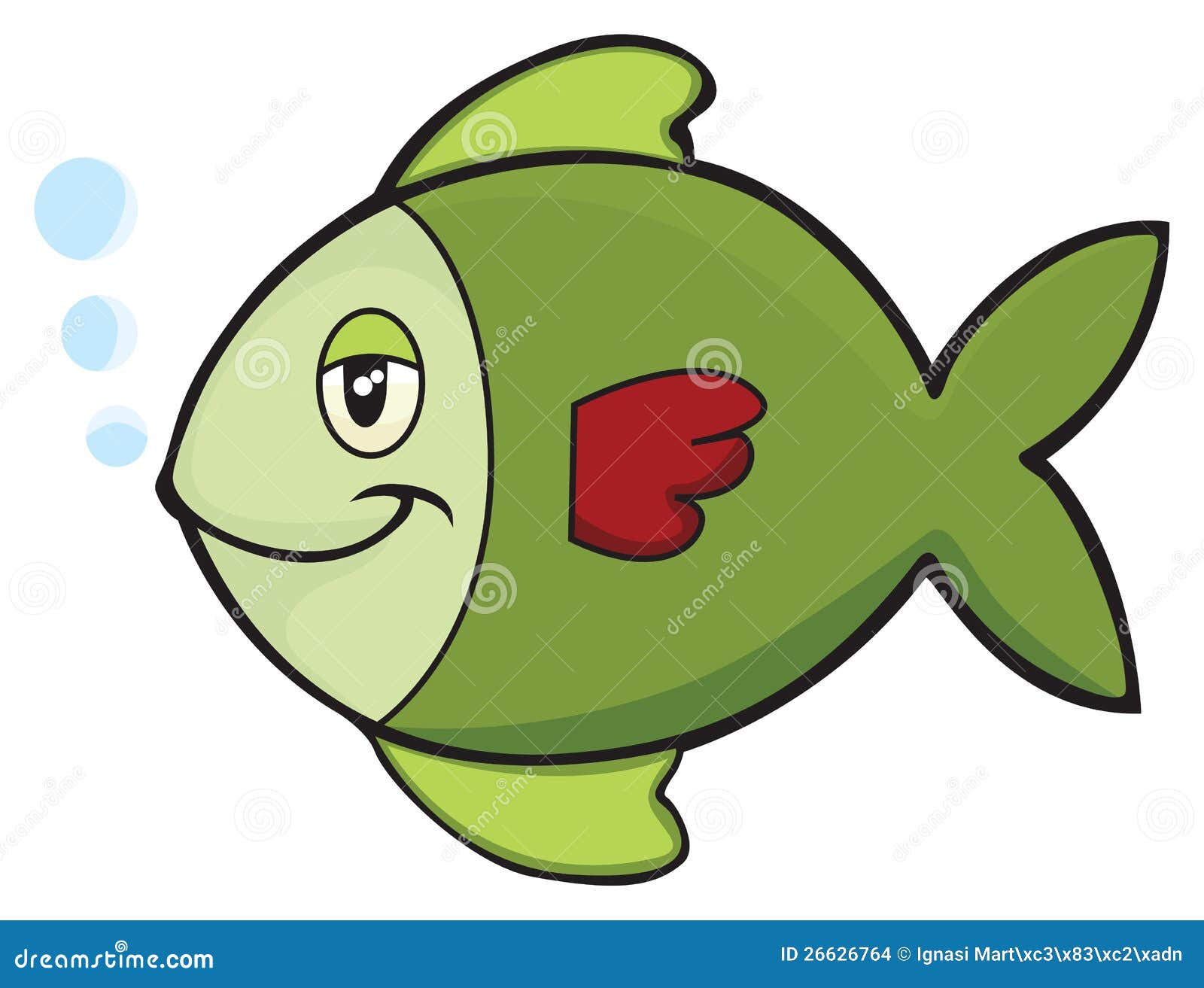 Groene vissen stock illustratie. Illustration of visserij - 26626764