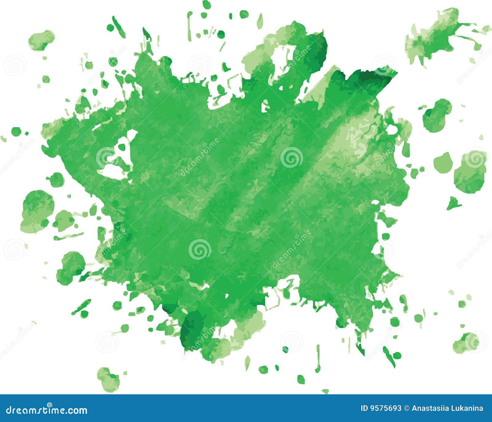 Groene vlek vector illustratie. Illustration of inkt, decoratief - 9575693