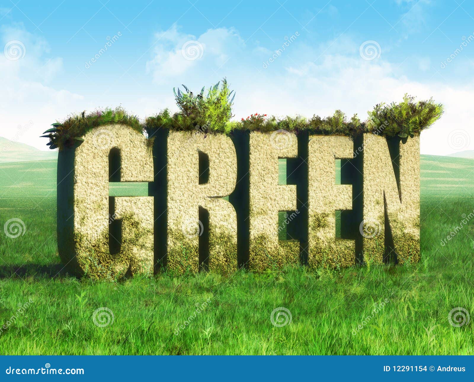 Groene wereld stock illustratie. Illustration of teken - 12291154